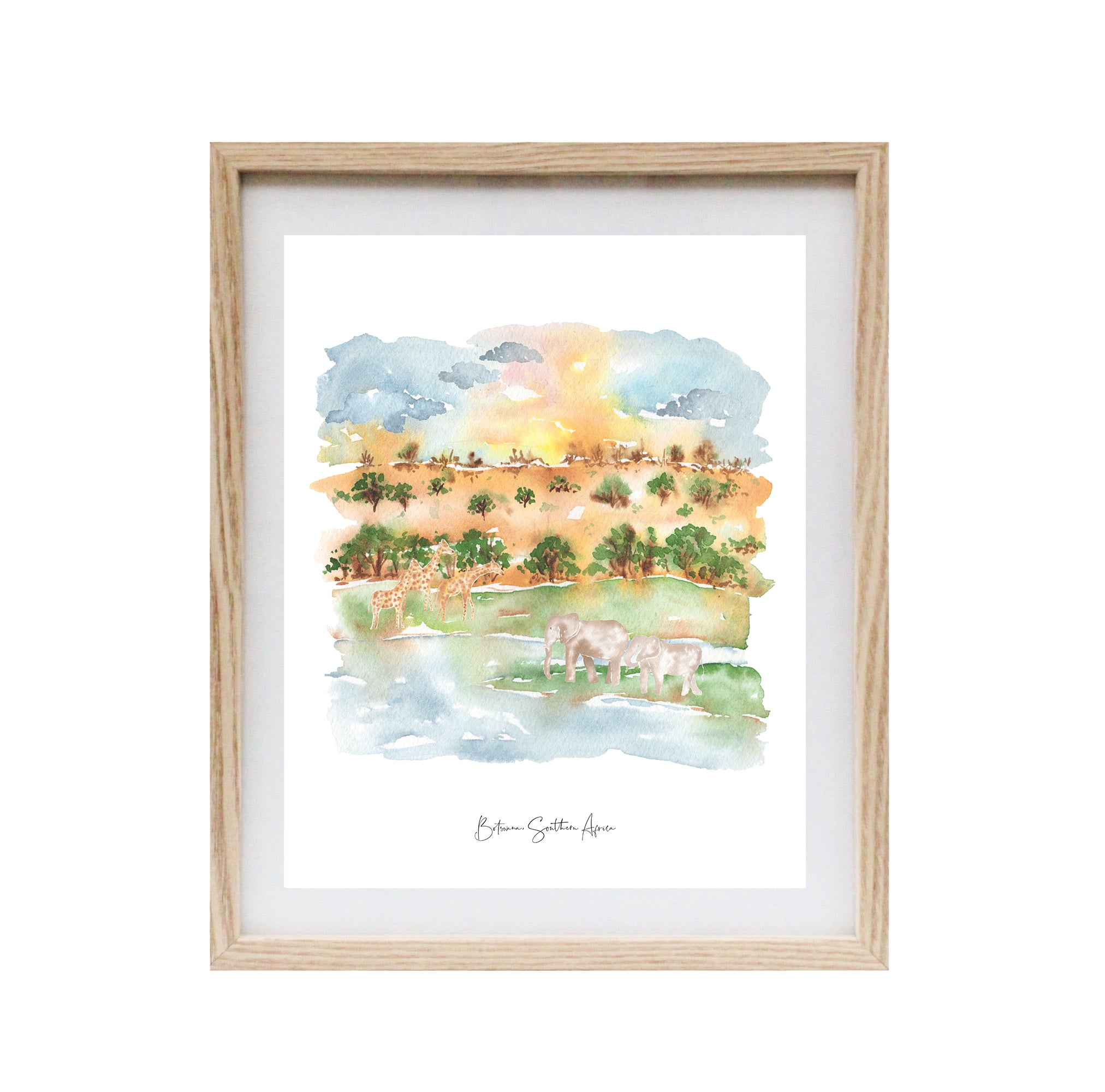 Botswana Watercolour Art Print – Ellen Walsh Designs
