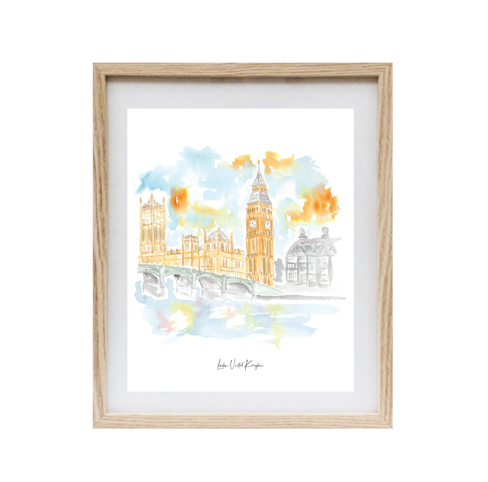London Watercolour Art Print – Ellen Walsh Designs